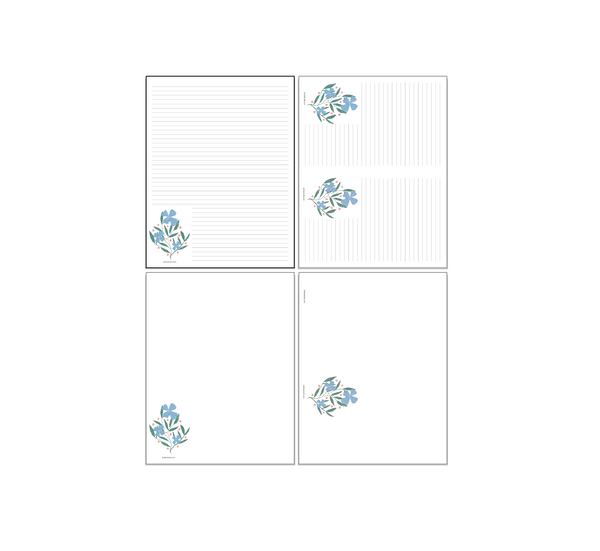 Periwinkle Stationery Paper - Jen Fox Studio